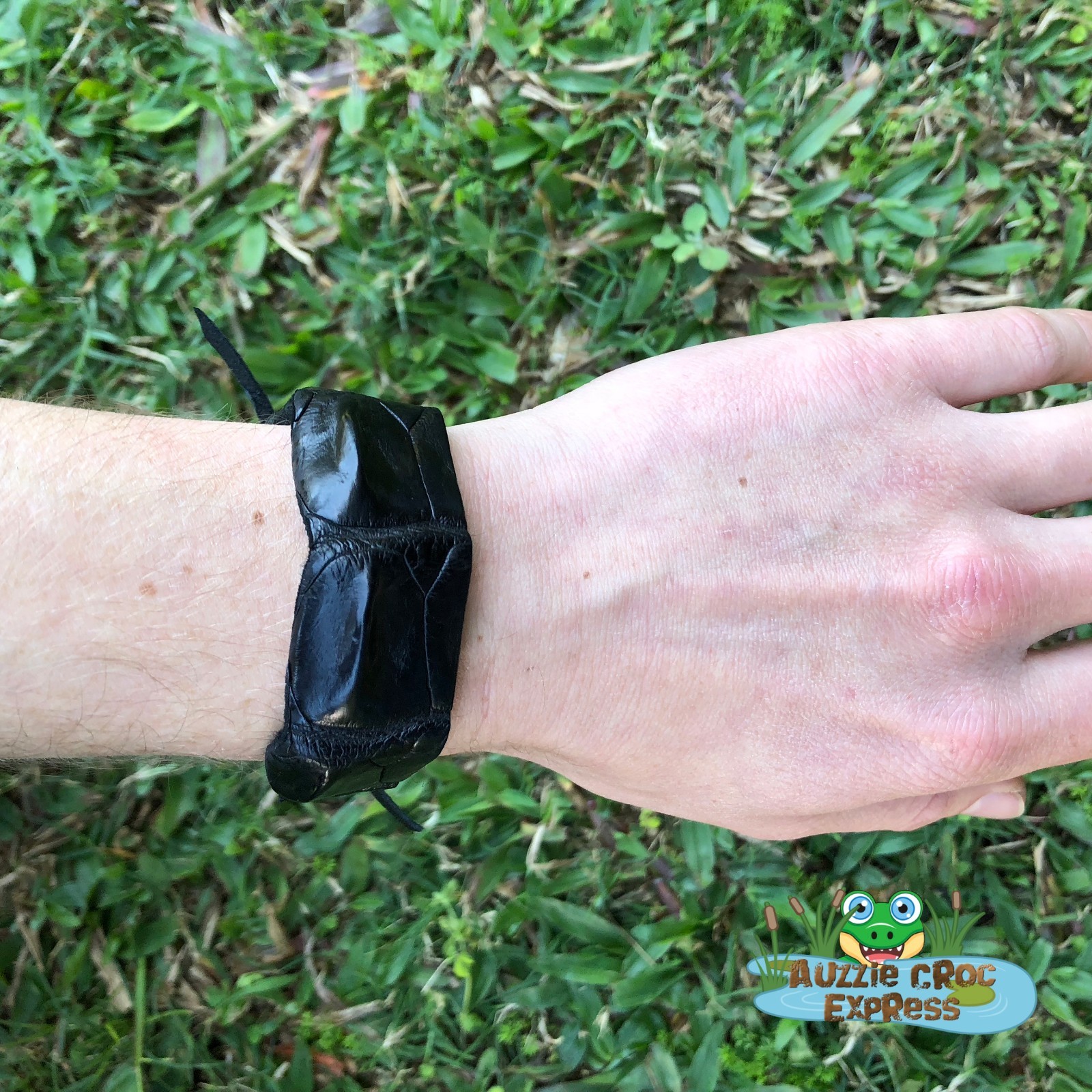 Authentic Australian Saltwater Crocodile Leather Wrist band/Bracelet ...