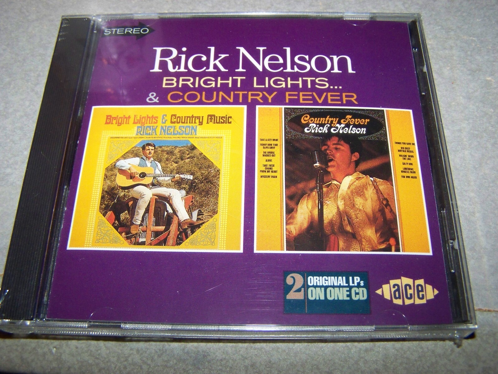 RICK NELSON "BRIGHT LIGHTS /COUNTRY FEVER"U.K. IMPORT 2 ON 1 CD ...