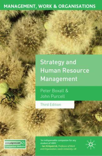 Management, Work and Organisations Ser.: Strategy and Human Resource ...