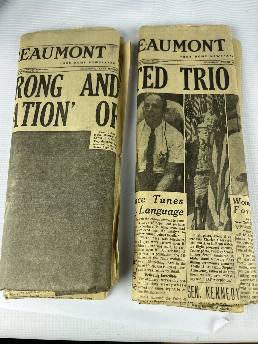 Artículo De Periódico Legible De 1969 De Neil Armstrong