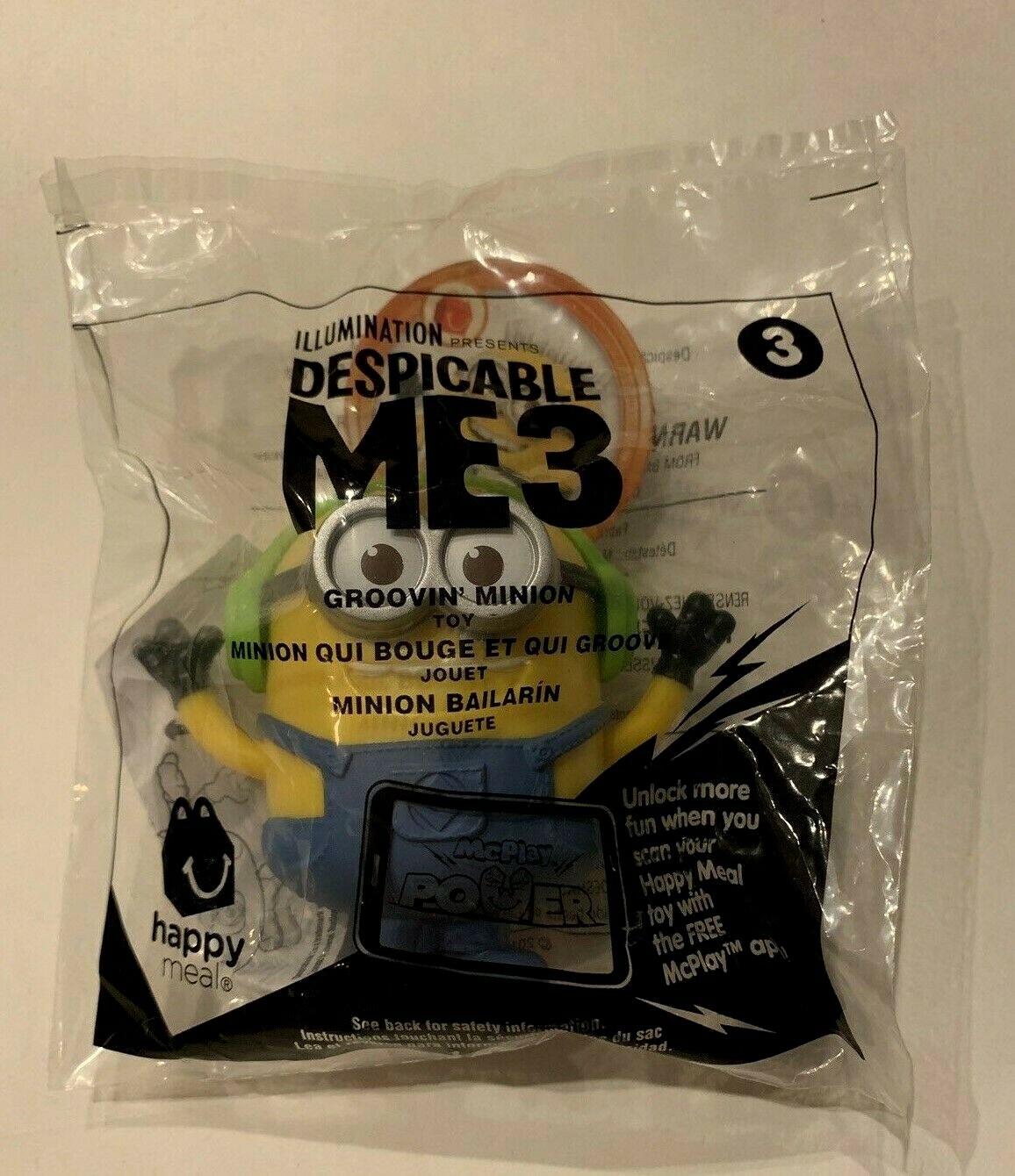 McDonald's Happy Meal Toy Despicable Me 3 Groovin Minion New & Sealed ...
