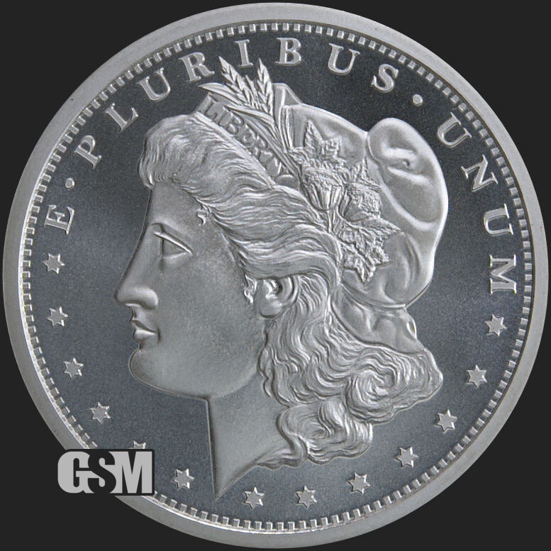 GSM Morgan Silver Dollar Round BUPL 1oz Troy .999 Fine Solid Silver ...