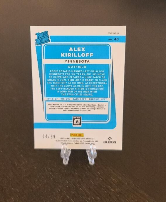 2021 Optic FOTL Alex Kirilloff Rated Rookie Card Purple Pandora Twins 4 ...