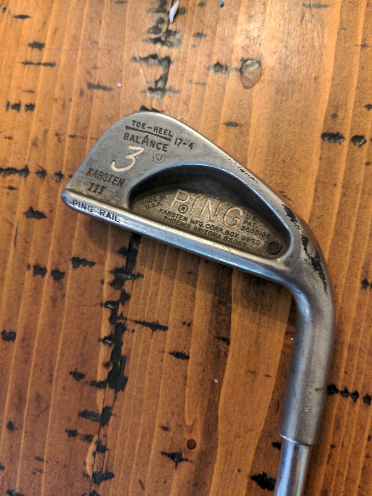 PING KARSTEN III 3 Iron Golf Club Right Handed RH Steel Shaft USA Made ...