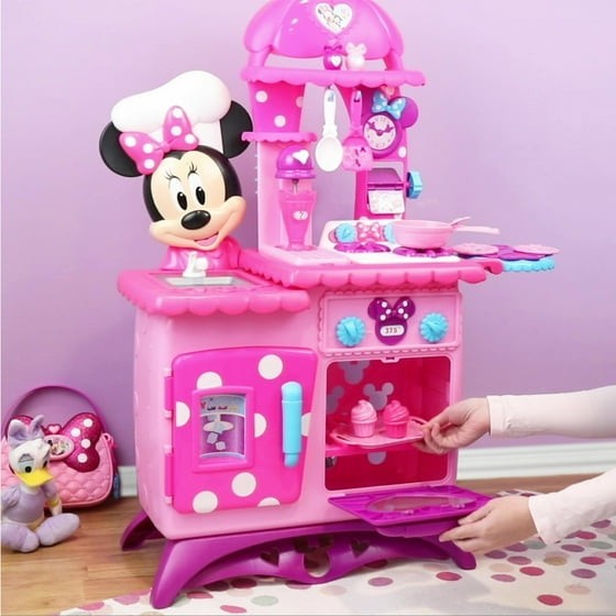 Mini Mouse Toy Play Kitchen Flipping Fun Play Sound Accessories Pretend ...