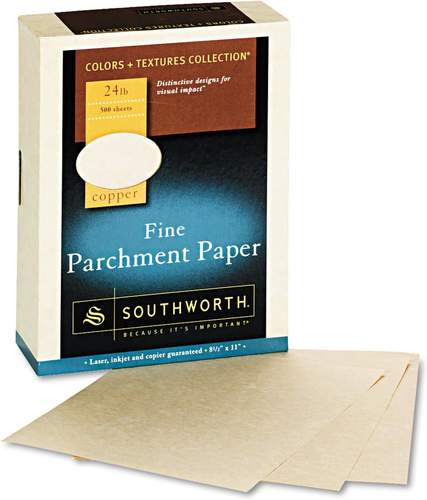 894C Parchment Specialty Paper Copper 24 Lb. 8 1/2 X 11 5/Box ...