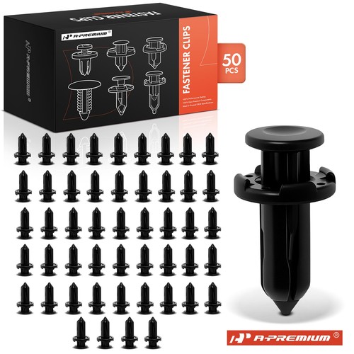 A-Premium 50x 9mm Nylon Bumper Fascia Retainer Clips Push-Type for ...
