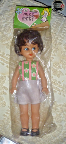 VTG 1960's MOD 12 INCH "MISS MARY" CLONE MADE IN HONG KONG BAGGIE DOLL ...