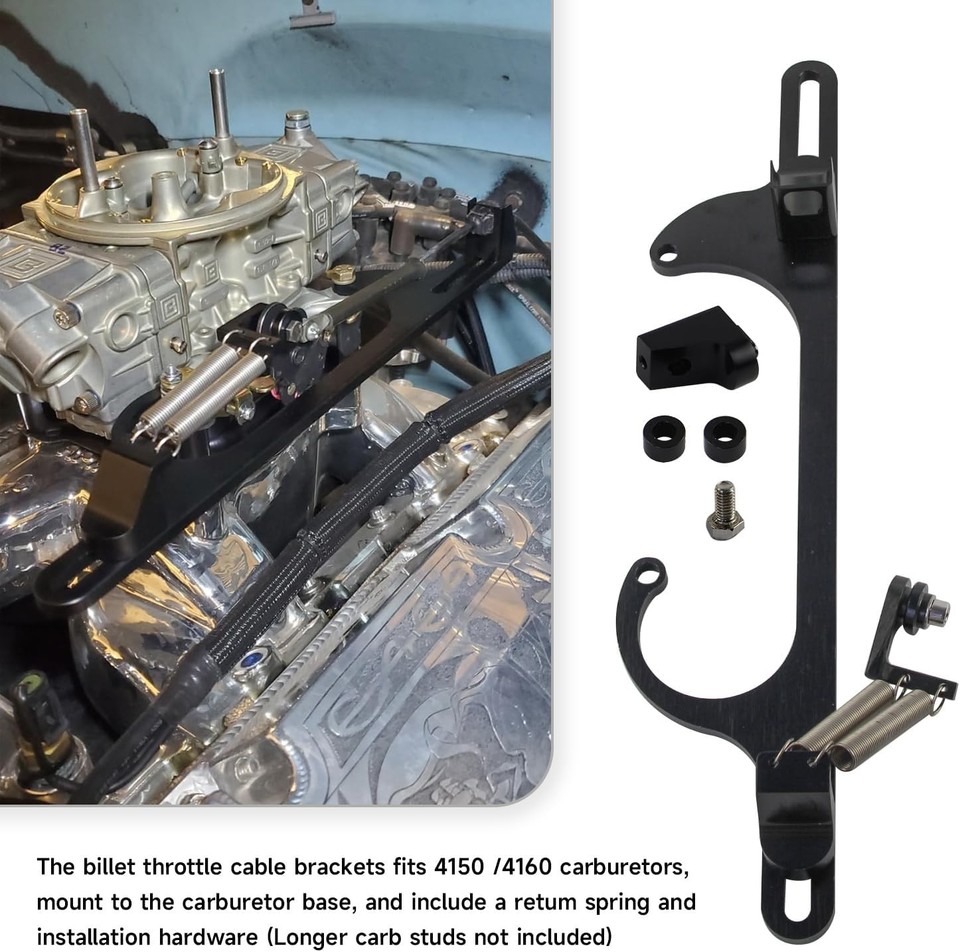 Throttle Cable Carb Bracket Carburetor 350 for Holley Aluminum 4150 ...
