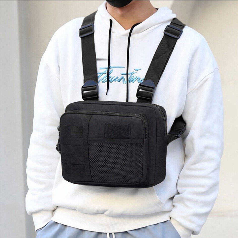 Tactical Combat Chest Rig Bag Vest Bags Front Pouch Recon Concealed ...