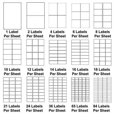 LABELS - SELF ADHESIVE STICKY A4 ADDRESS LABELS INKJET LASER COPIER ...