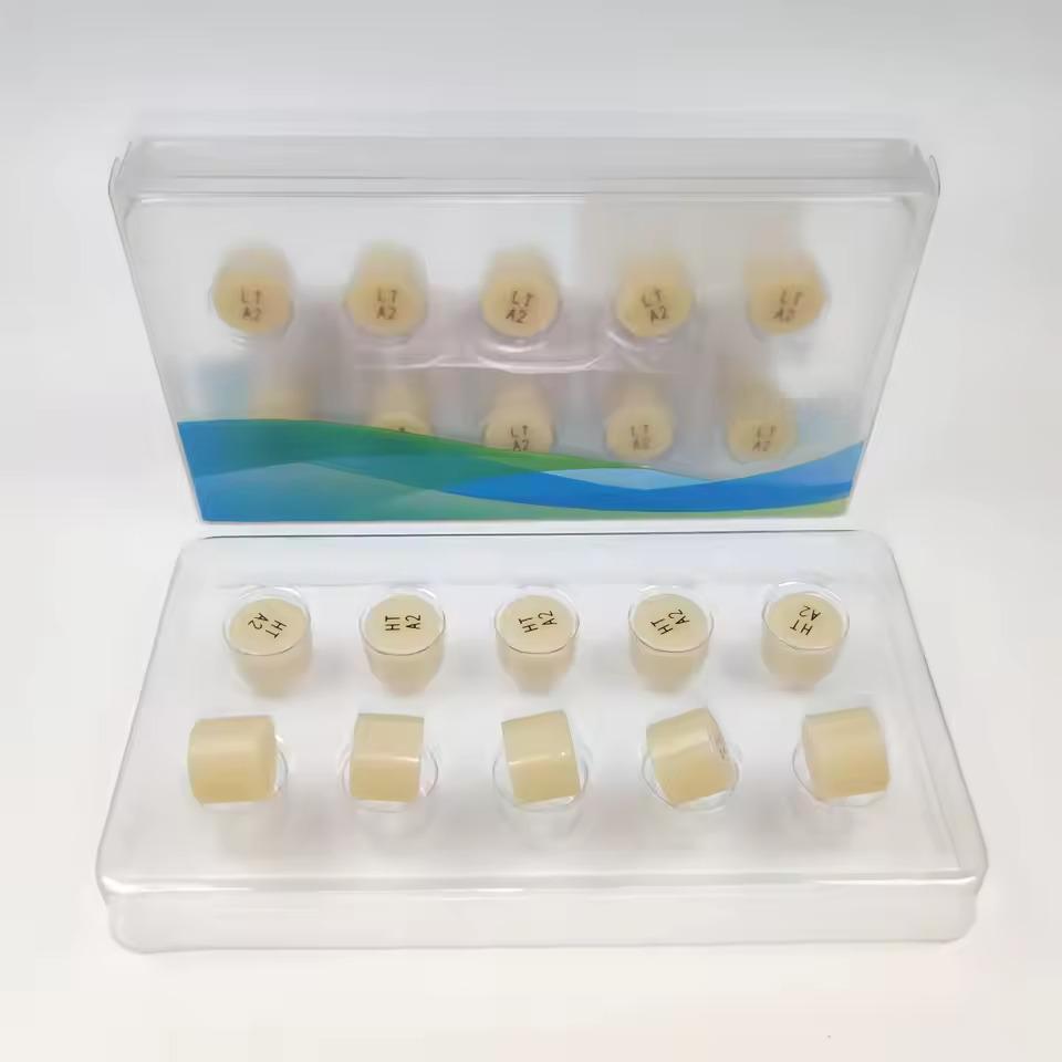 10pcs Dental Glass Ceramic Lithium Disilicate (LS2) IPS Emax Press ...