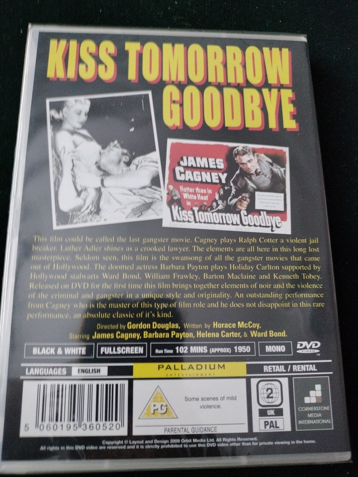 Kiss Tomorrow Goodbye - James Cagney - Region 2 DVD New & Sealed 5060195360520 | eBay