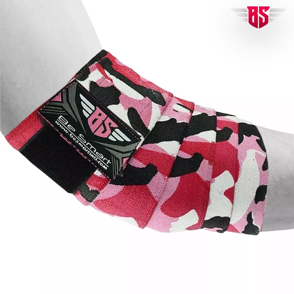 HEAVY DUTY ELBOW SLEEVES SUPPORT WRAPS STRAPS GYM POWER WEIGHT LIFTING ...