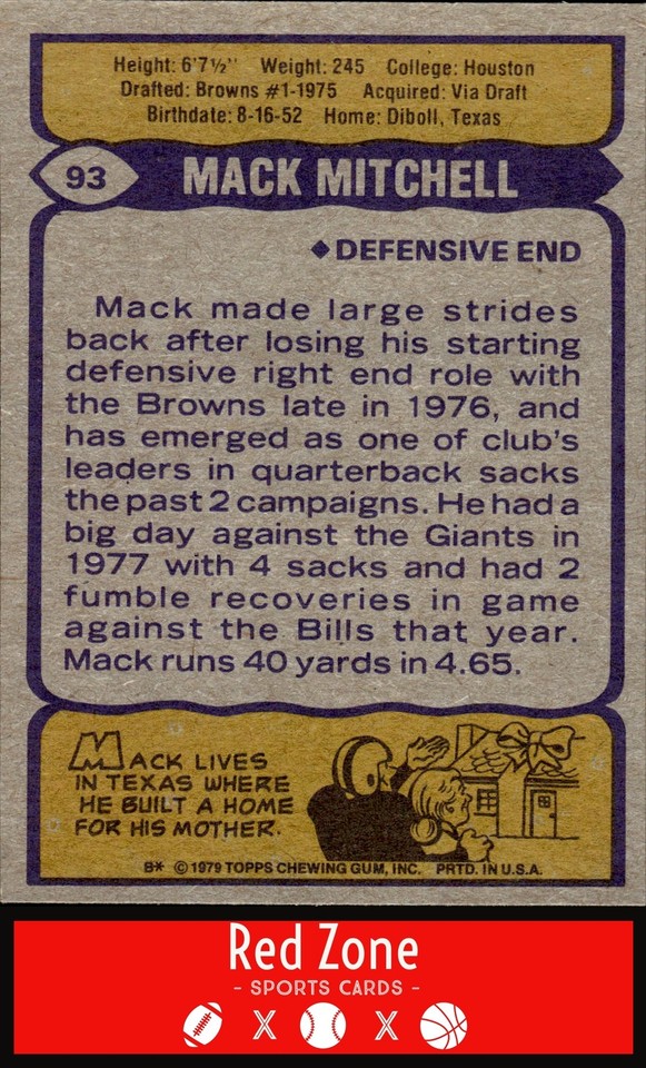 1979 Topps - #93 Mack Mitchell EX+ NM | eBay