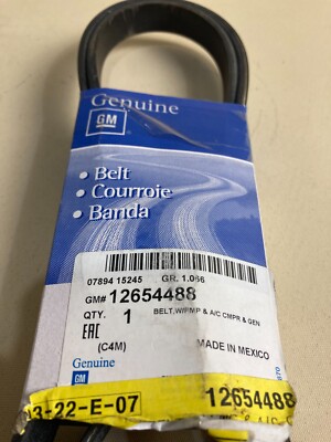 OEM GM Genuine 12654488 Micro-V Serpentine Drive Belt | eBay Australia