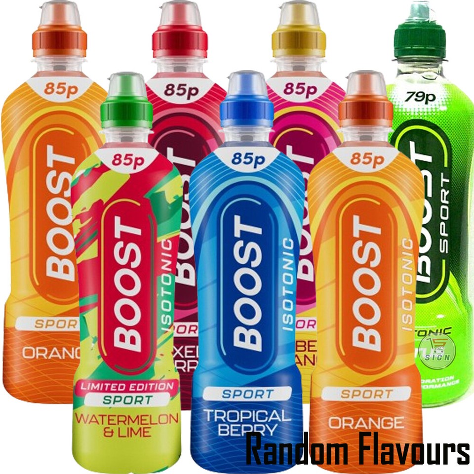 Boost Sport Isotonic Energy Drink Mixed Berry, Orange,Citrus, Tropical ...