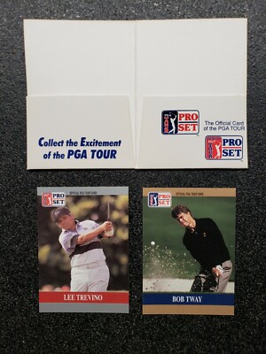 2 SET LOT 1990 PRO SET PGA PROMO CARDS LEE TREVINO BOB TWAY | eBay