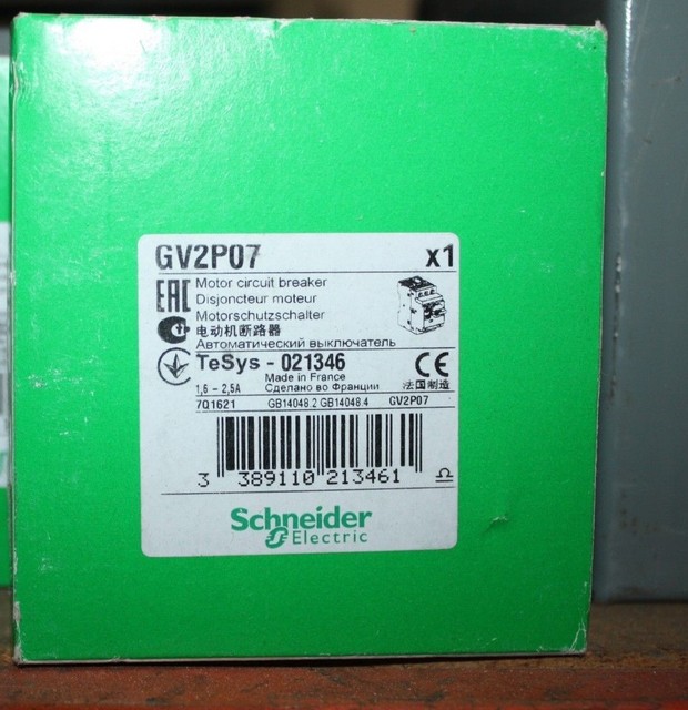 Schneider Electric GV2P07 Motor Circuit Breaker TeSys 021346 for sale ...