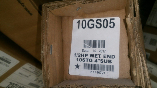 Goulds 10GS05 1/2hp 10stg Submersible Well Pump Wet End Only ,Wet End ...