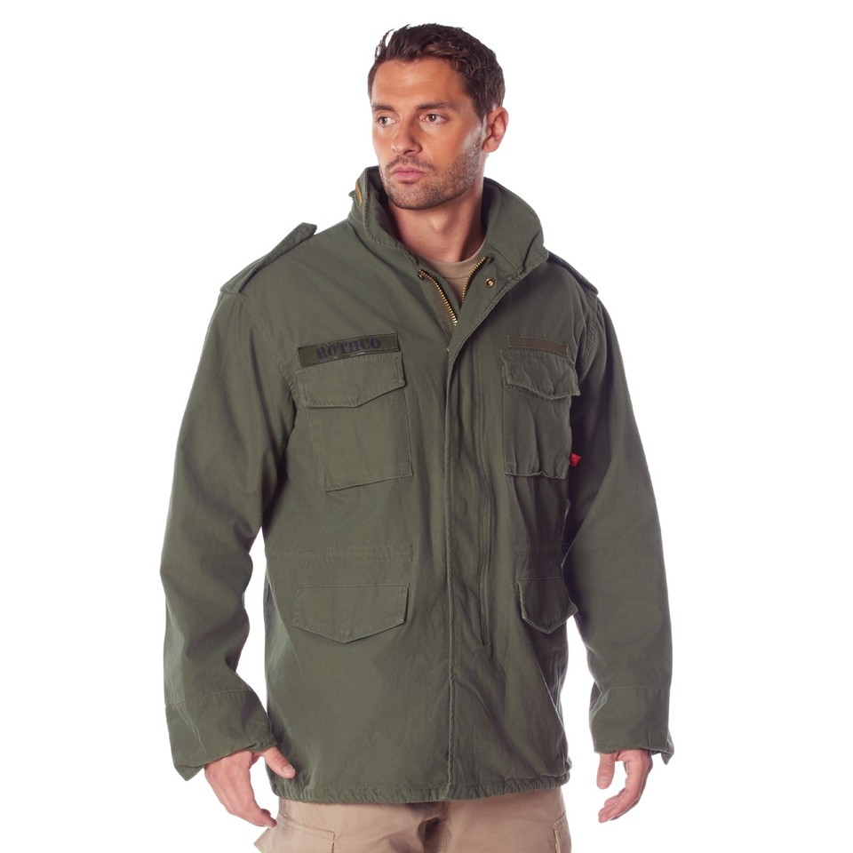 Classic Vintage M-65 Field Jacket Army Tactical Field Combat M65 Rothco ...