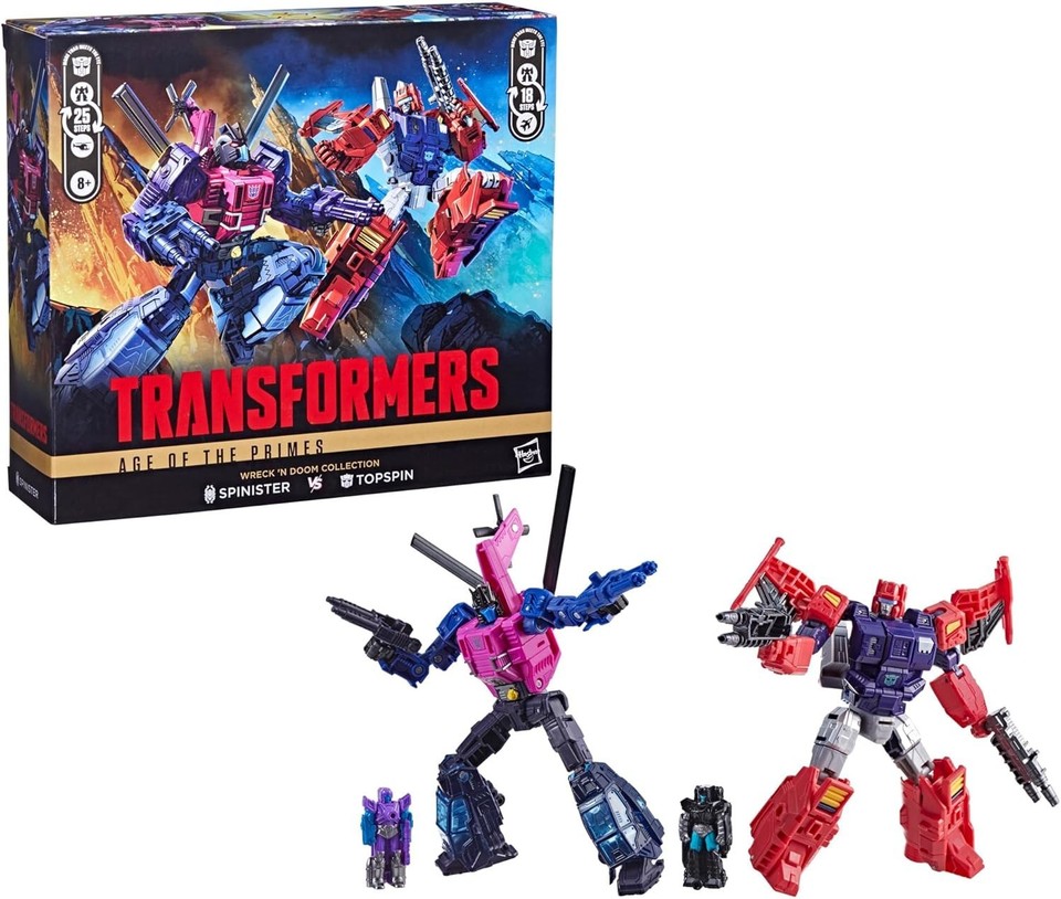 Transformers Age of The Primes Wreck 'n Doom Collection Topspin vs ...