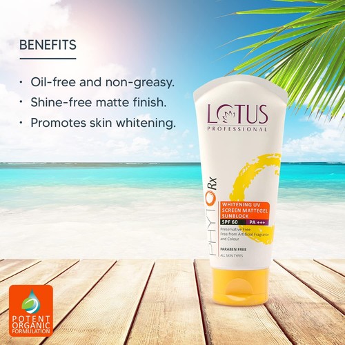 Lotus Professional PHYTORx Whitening UV Screen Mattegel Sun Block SPF ...