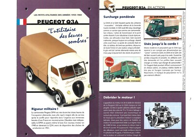 PEUGEOT Q3A / Fiche Utilitaires Français | eBay