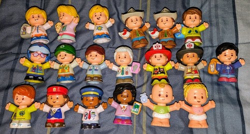 Fisher Price Little People Lot x19 2022 Cowboy Farmer Baby Fire fighter ...