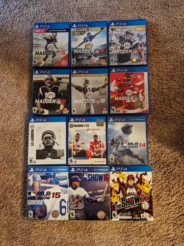 Madden/MLB Show PS4 Playstation 4 Video Game Lot LIGHTLY USED SEE ...