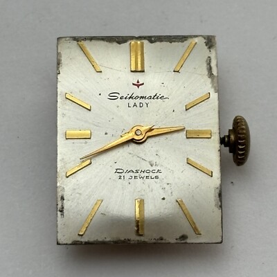 Vintage Seiko Seikomatic Lady Diashock 21J Watch Movement Part Only ...