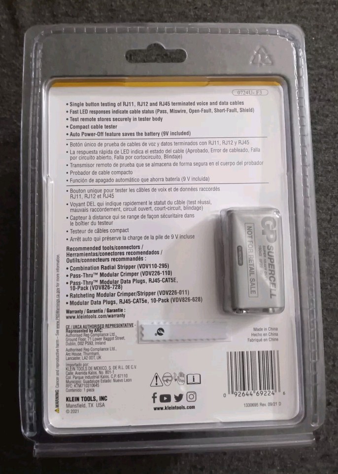 Klein Tools LAN Explorer Data Cable Tester With Remote VDV526-100 NEW ...