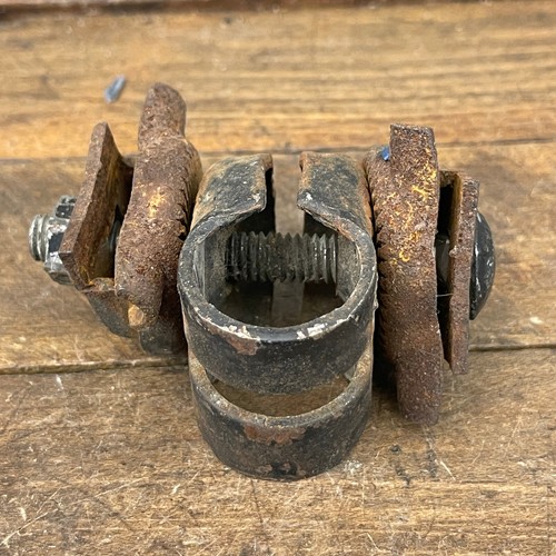 Vintage Troxel Seat Clamp Guts 2 Rail Steel Saddle Stamp Clamp 2 Rail ...