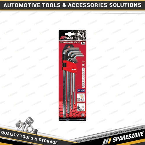 9 Pcs of PK Tool Metric Extra Long Ball End Hex Key Set - Ball Type End ...