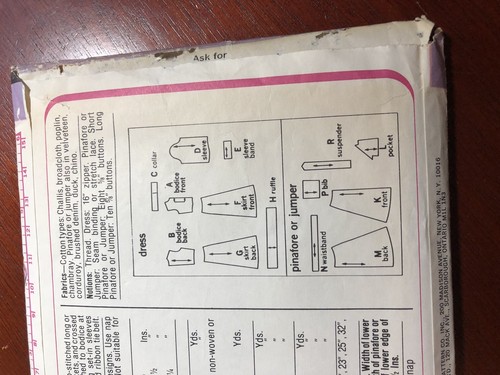 Sewing Pattern 1970’s Simplicity Number 7778 SZ 8 & 10 Year 1976 Dress ...