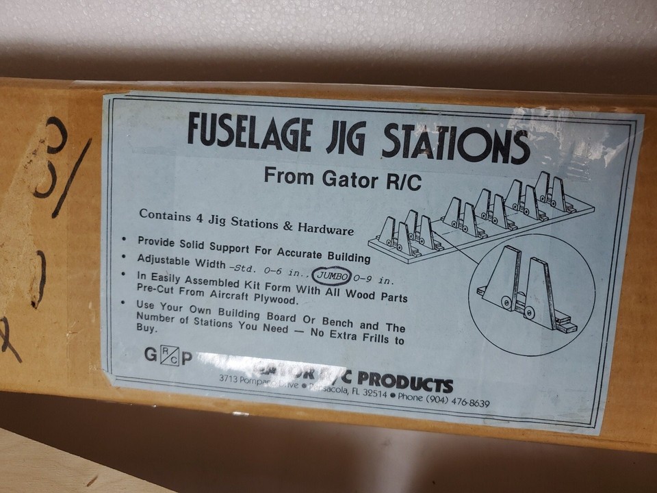 Vintage GATOR RC FUSELAGE BUILDING JIG STATION Jumbo 0-9" Width | eBay