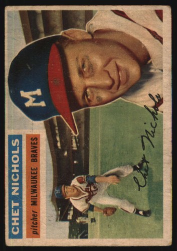 1956 Topps #278 Chet Nichols FAIR Braves 569054 | eBay