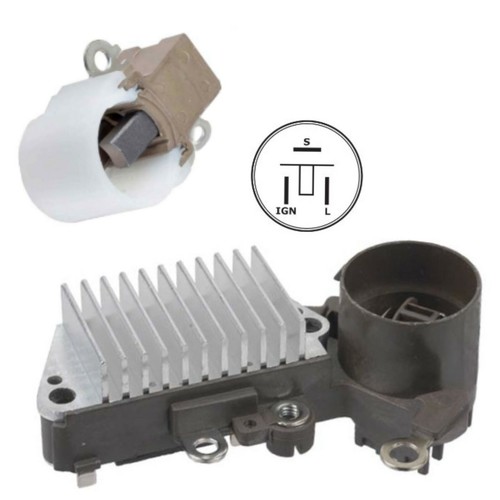 Alternator Regulator and Brushes for 100211-6420 RE46608 John Deere ...