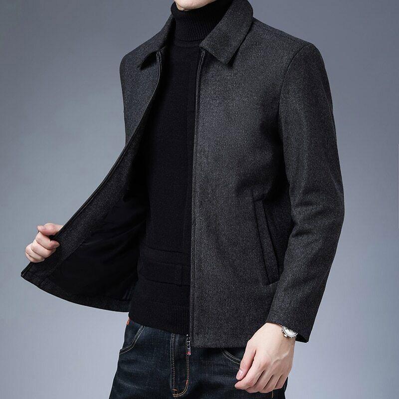 Men's Formal Autumn Winter Fashion Jacket Solid Color Classic ...