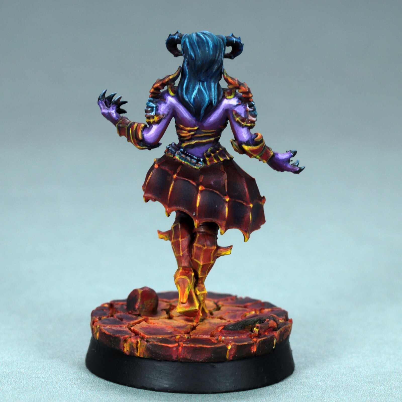 Painted Succubus Pinup miniature dnd female tiefling half demon sorceress hell | eBay