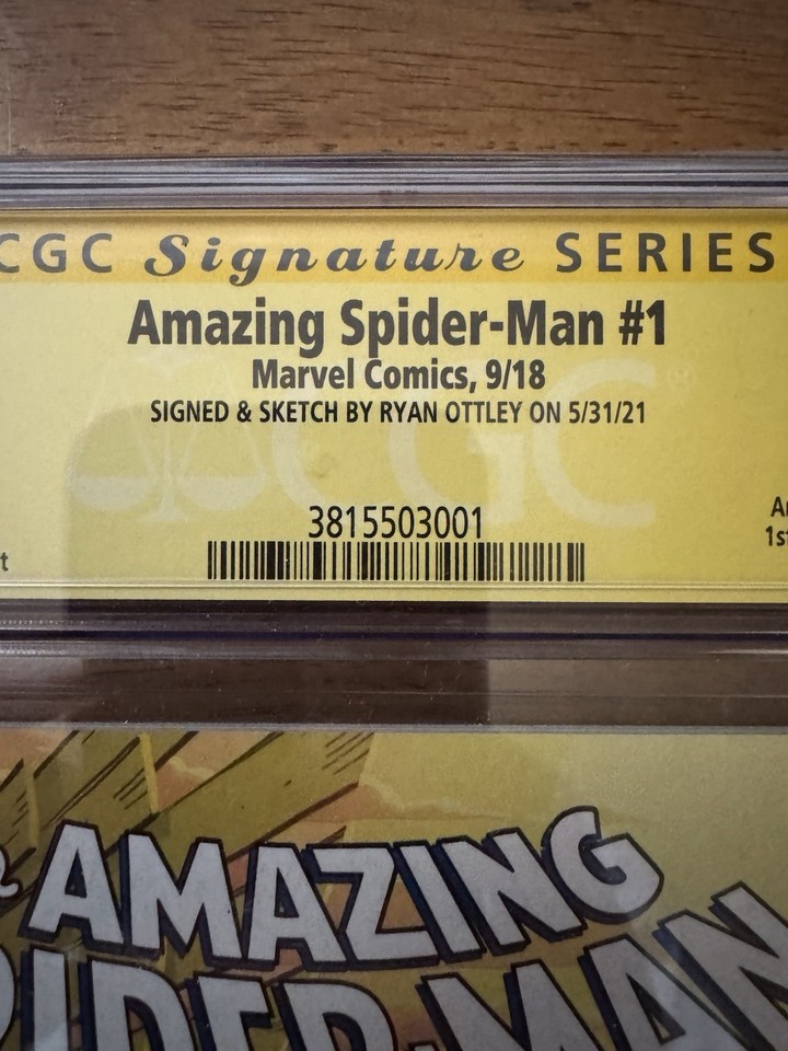Amazing Spider-Man #1 CGC SS Ryan Ottley – Signed Remark Sketch | eBay