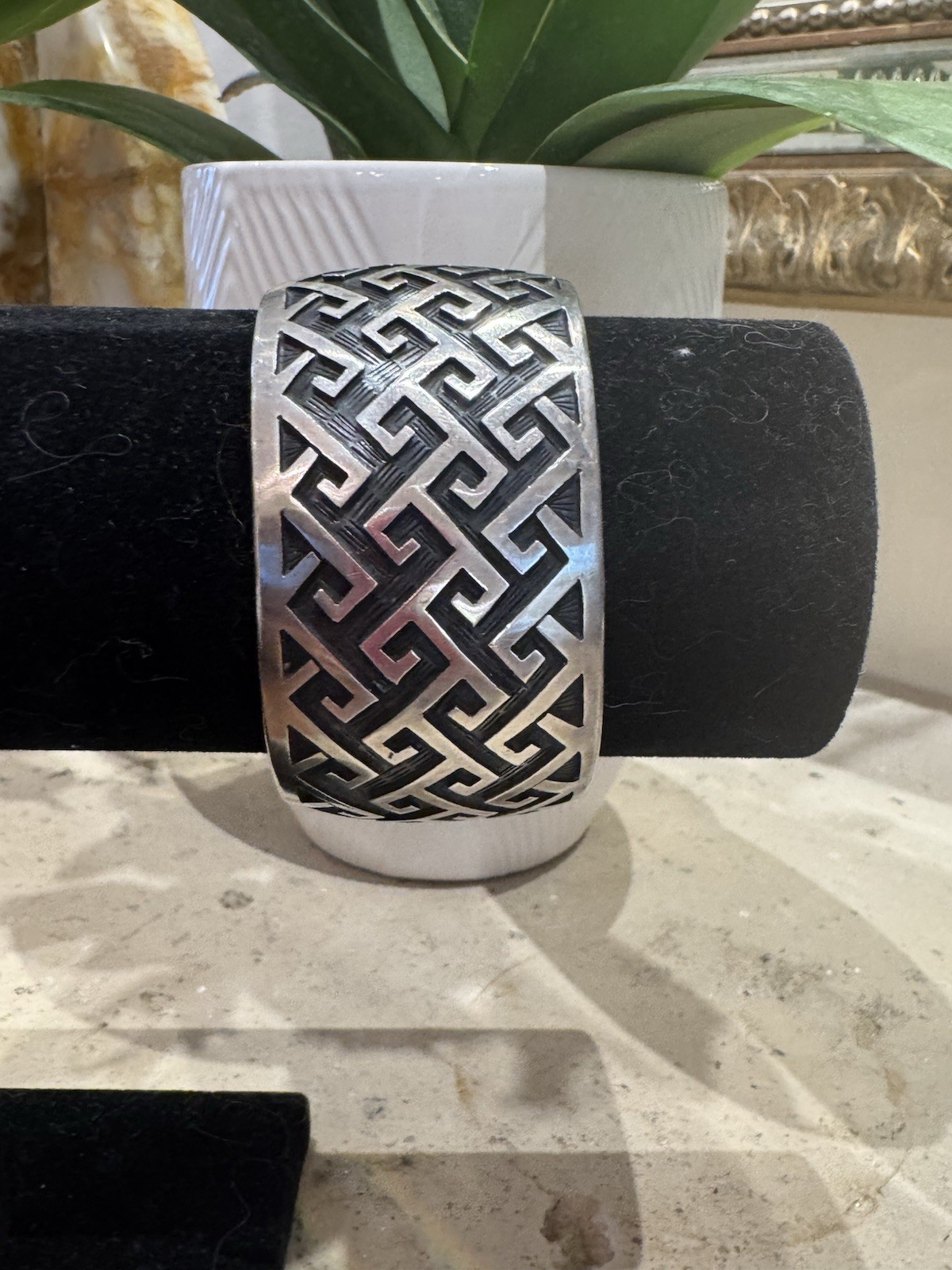 925 sterling silver cuff heavy - Gem