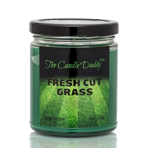 Fresh Cut Grass Candle- 6 oz jar Candle- up to 40 Hour Burn time | eBay