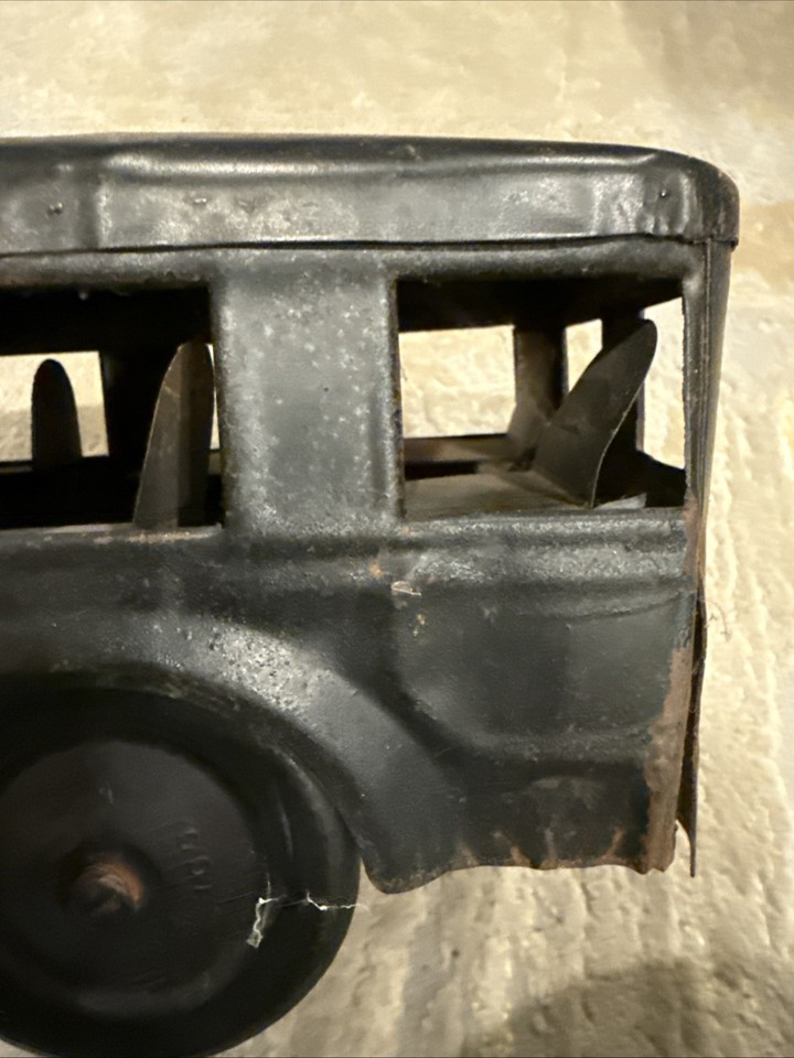 Vintage Pressed Steel 1920s Cor Cor Toys Passenger Bus 24" Antique Toy ...