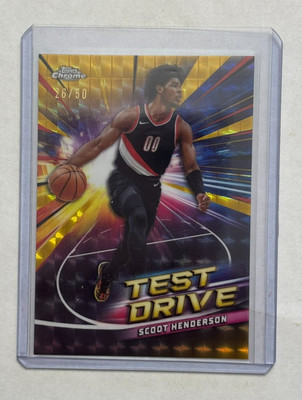 2024-25 Topps Chrome Scoot Henderson Test Drive Gold Geometric ...