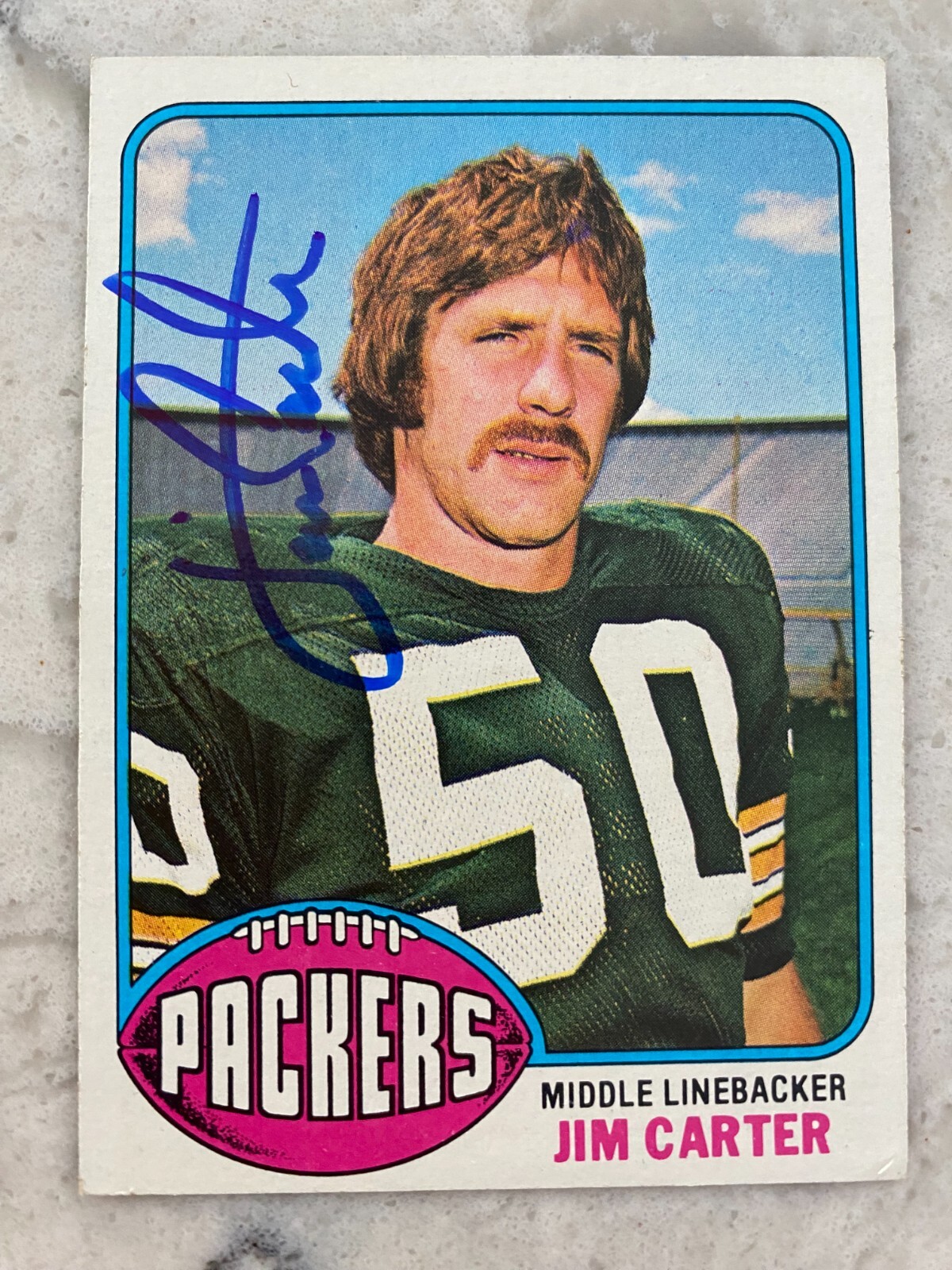 Jim Carter Signed GREEN BAY PACKERS Card 1976 Topps | eBay