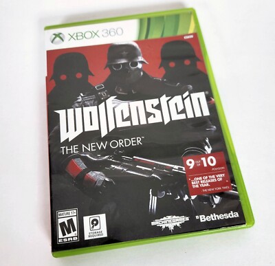 Wolfenstein The New Order Xbox 360 Game w Manual Tested 4 Disc Bethesda ...