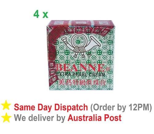 4 x Beanne Extra Pearl Cream GREEN Acne Pimple Blotches Sunburn Wrinkle ...