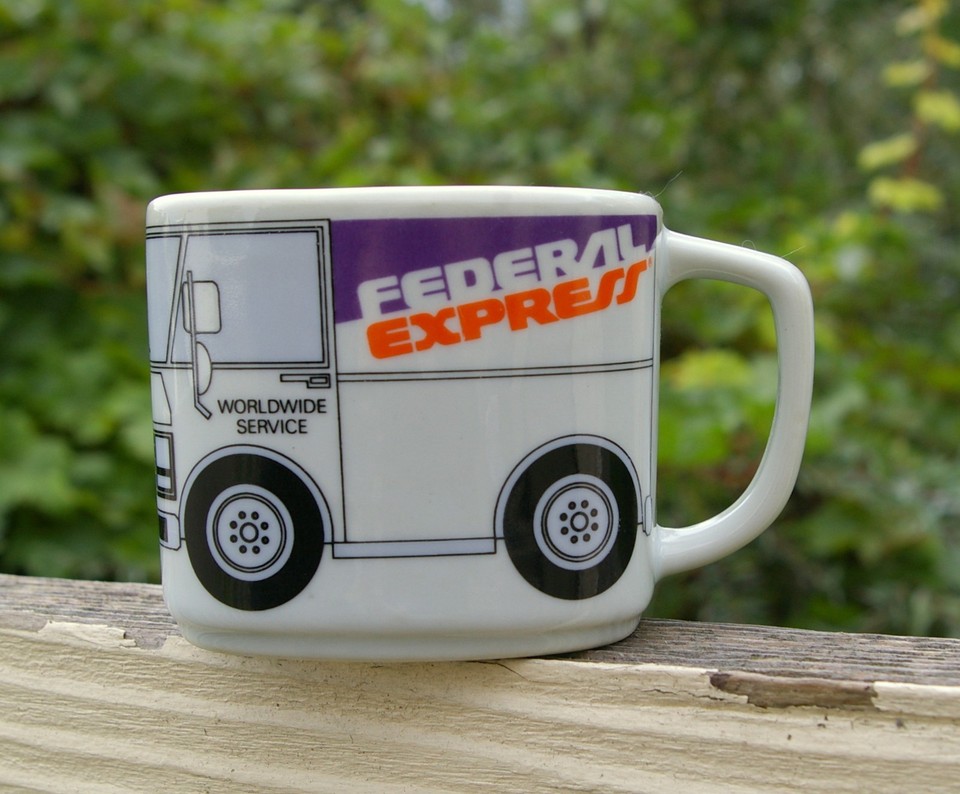 FedEx Federal Express Coffee Mug Cup Worldwide Service Delivery Truck ...