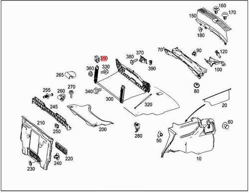 Genuine Clip MERCEDES Sl A207 C215 C219 R231 S124 W124 W207 W215 ...
